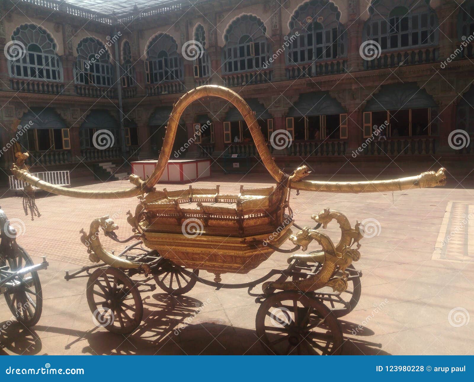 A golden chariot stock photo. Image of tipusultan, palace - 123980228