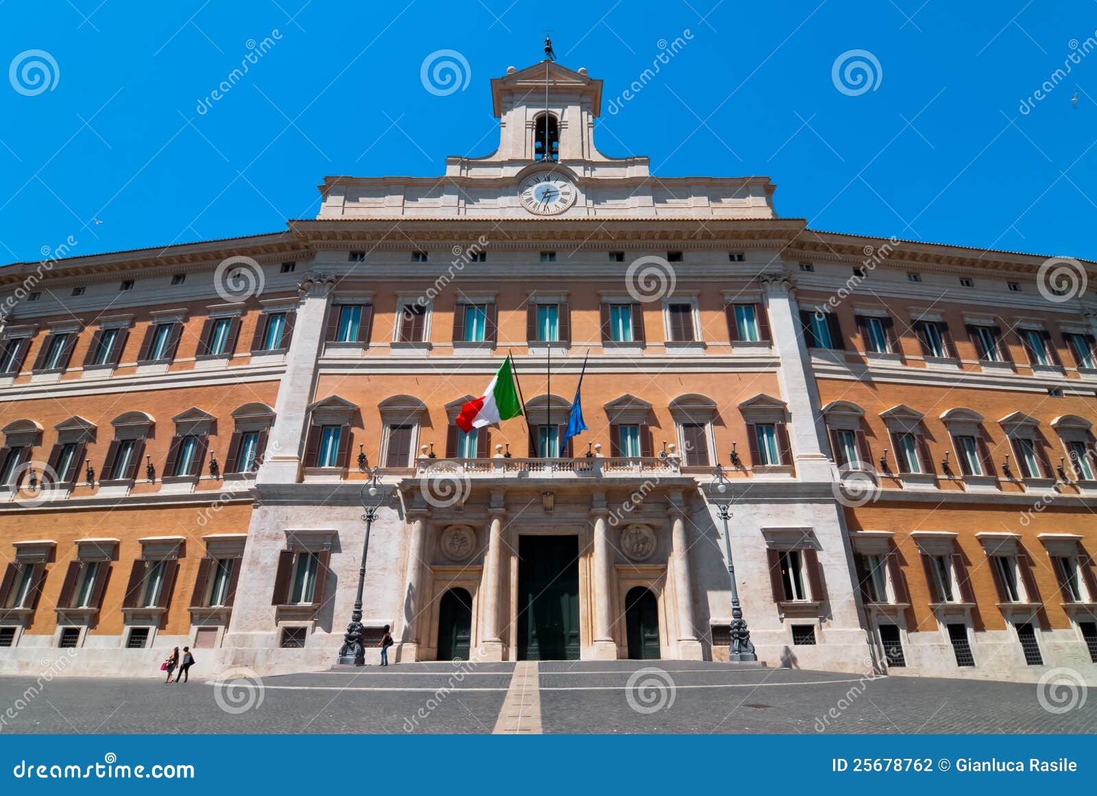 Palace of Montecitorio in Rome Stock Photo - Image of parliament ...