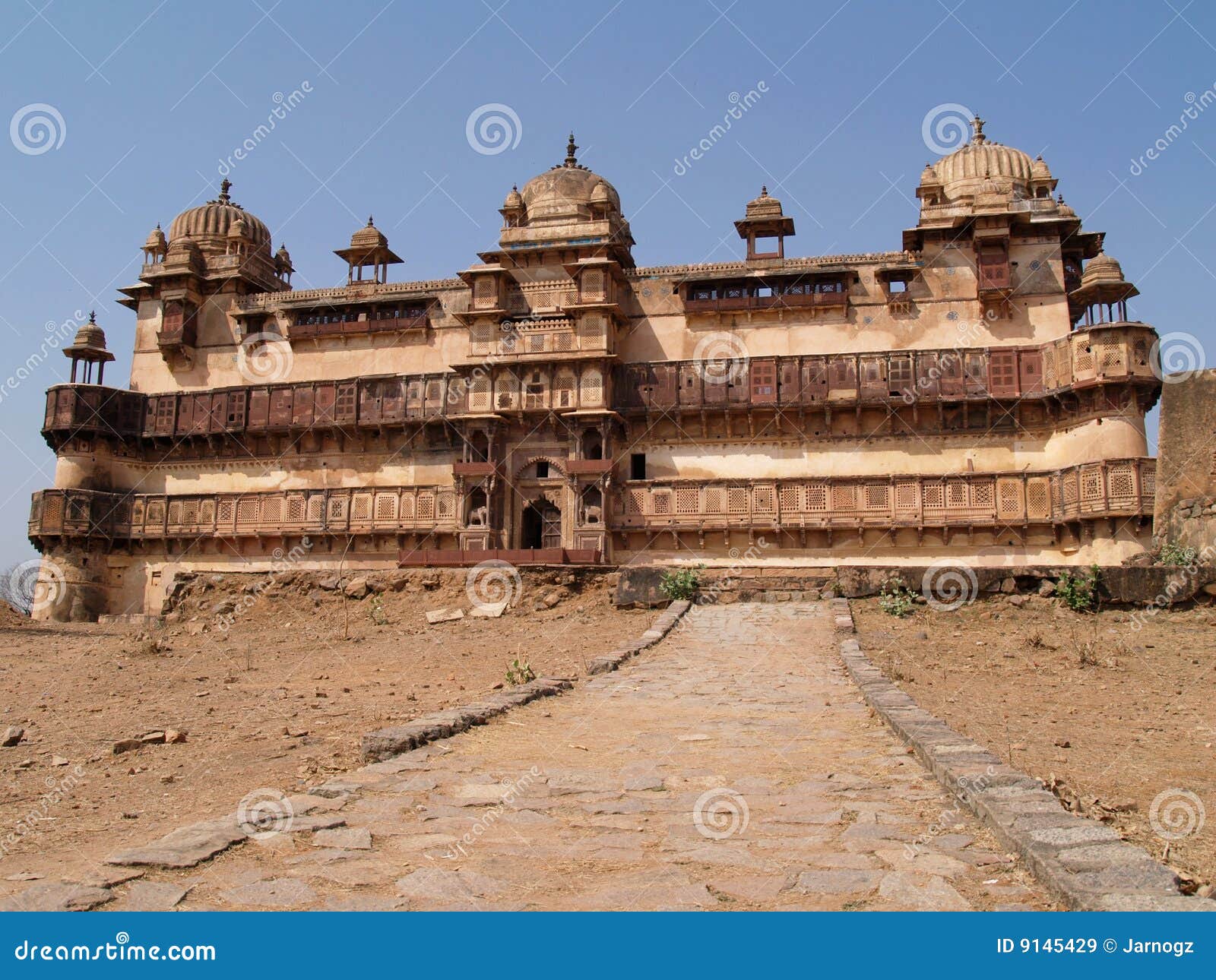 Palace in Orcha stock image. Image of hinduism, rajput - 9145429