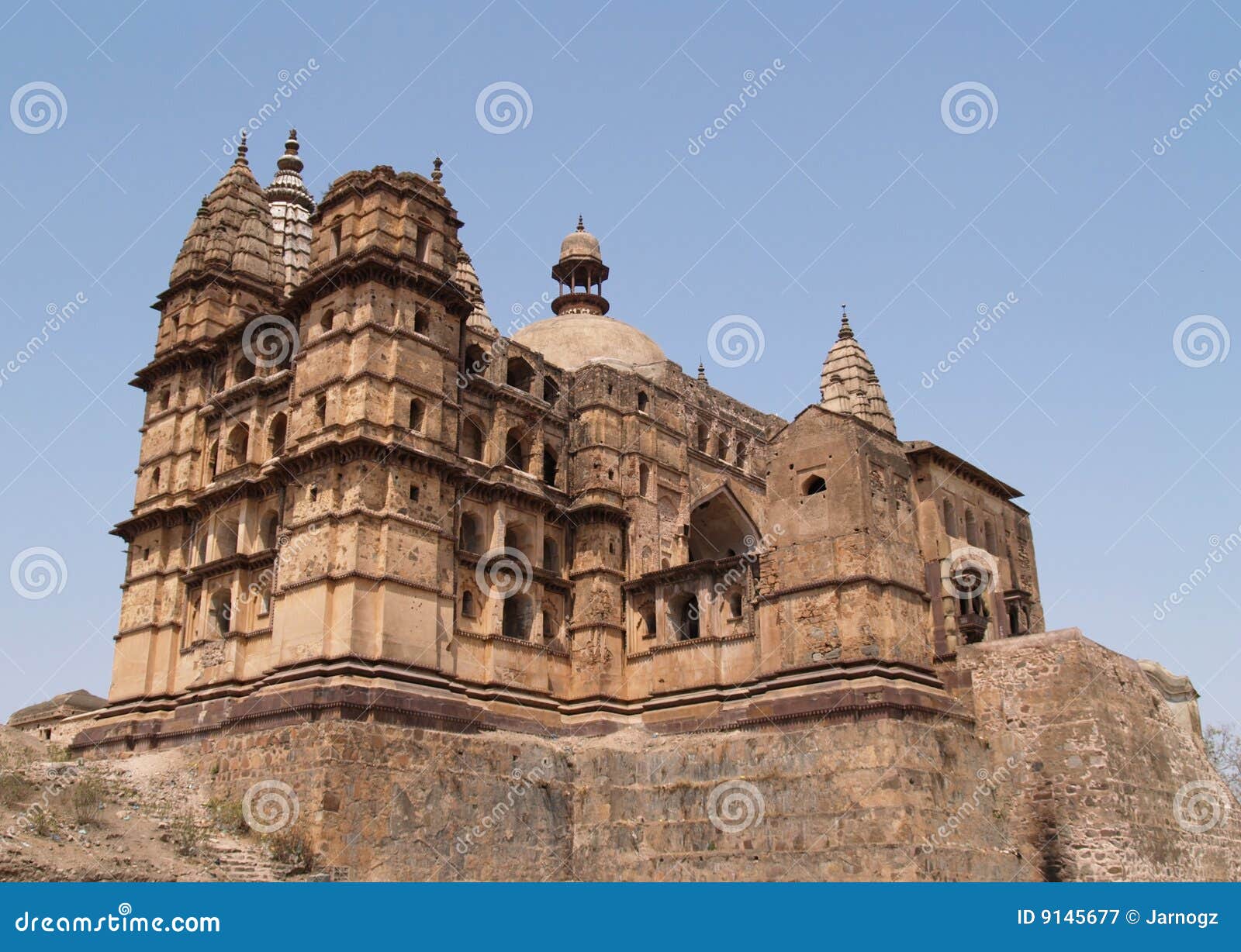 Palace in Orcha stock image. Image of holy, shiva, heritage - 9145677