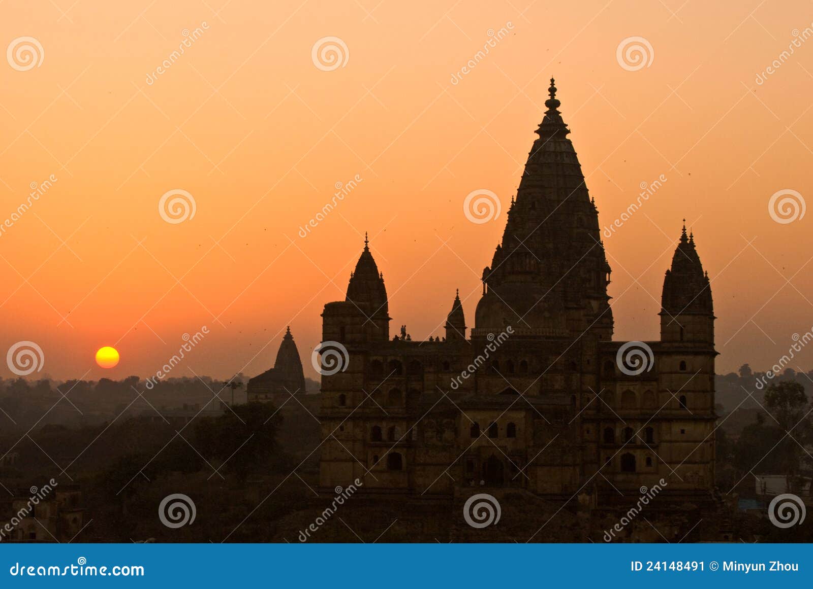 Palace in Orcha,India. stock image. Image of city, heritage - 24148491
