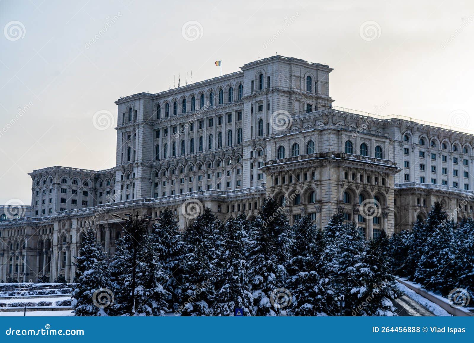 Palace of the Parliament, Bucharest, Romania - Winter Scene Editorial ...