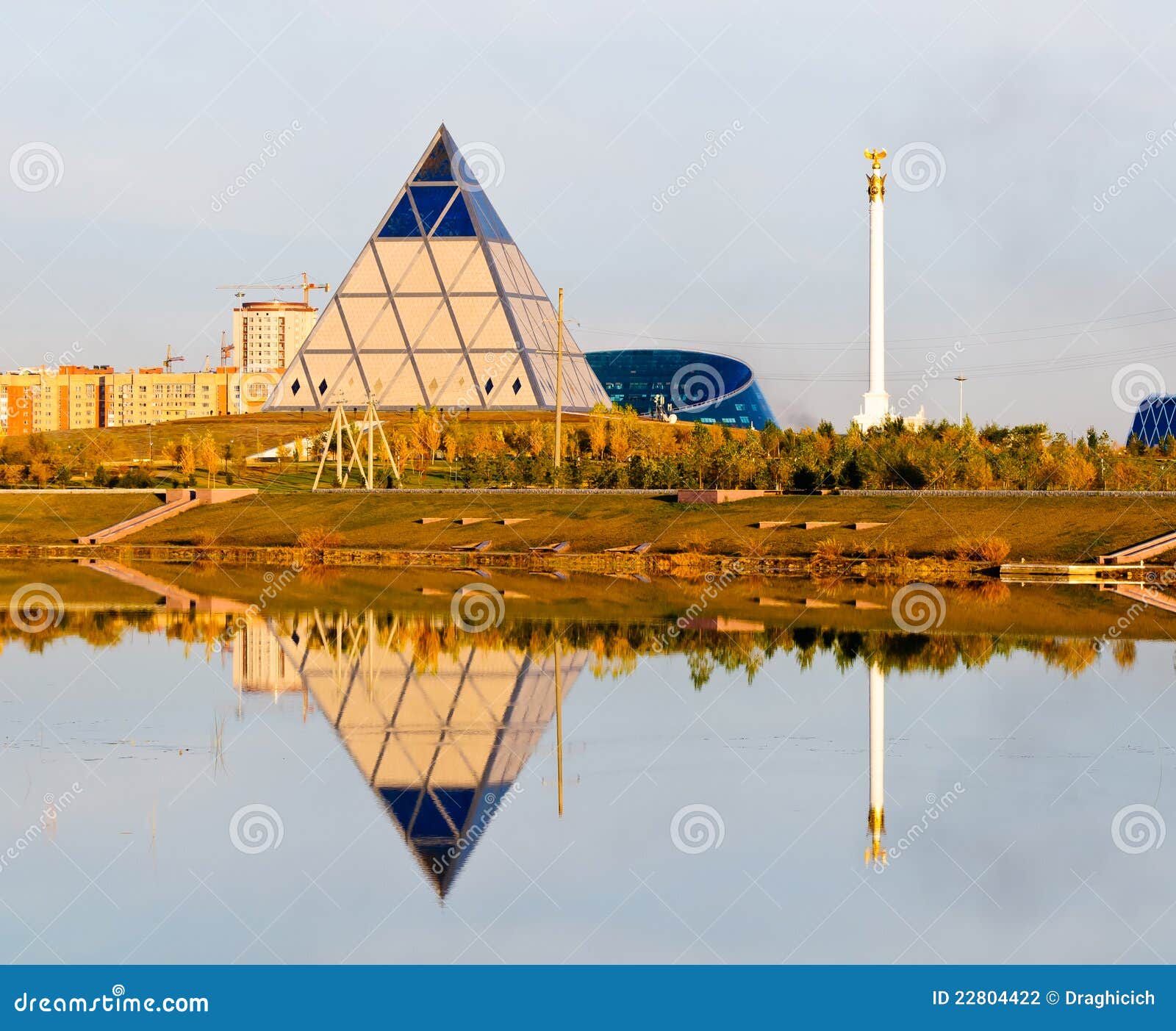Palace of Peace and Reconciliation in Astana Stock Photo - Image of ...