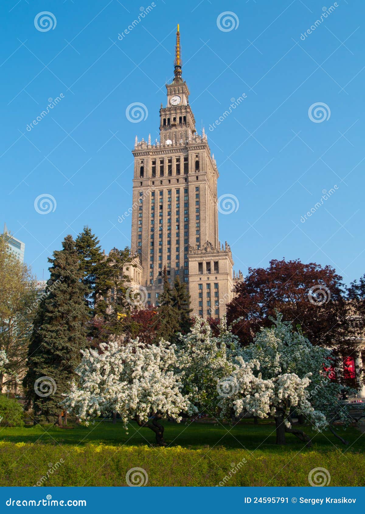 Palace Skyscraper in Warsaw, Poland Stock Image - Image of european ...