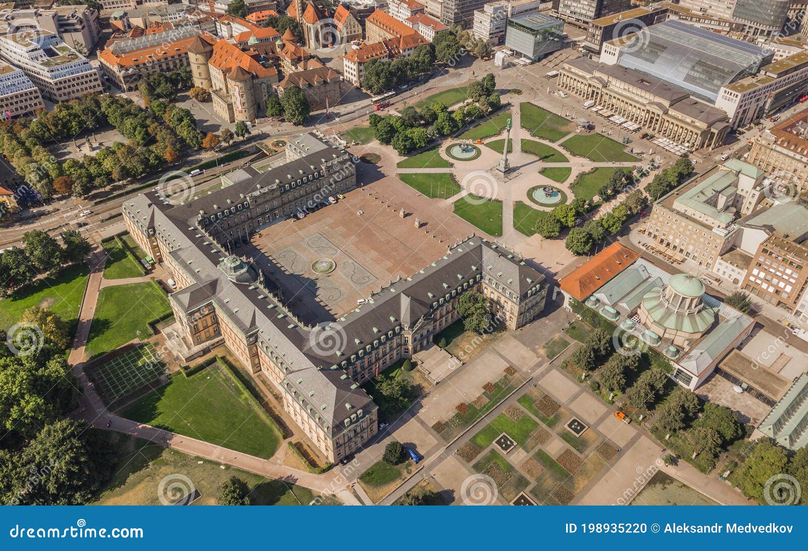 Palace square in Stuttgart stock photo. Image of stuttgart - 198935220
