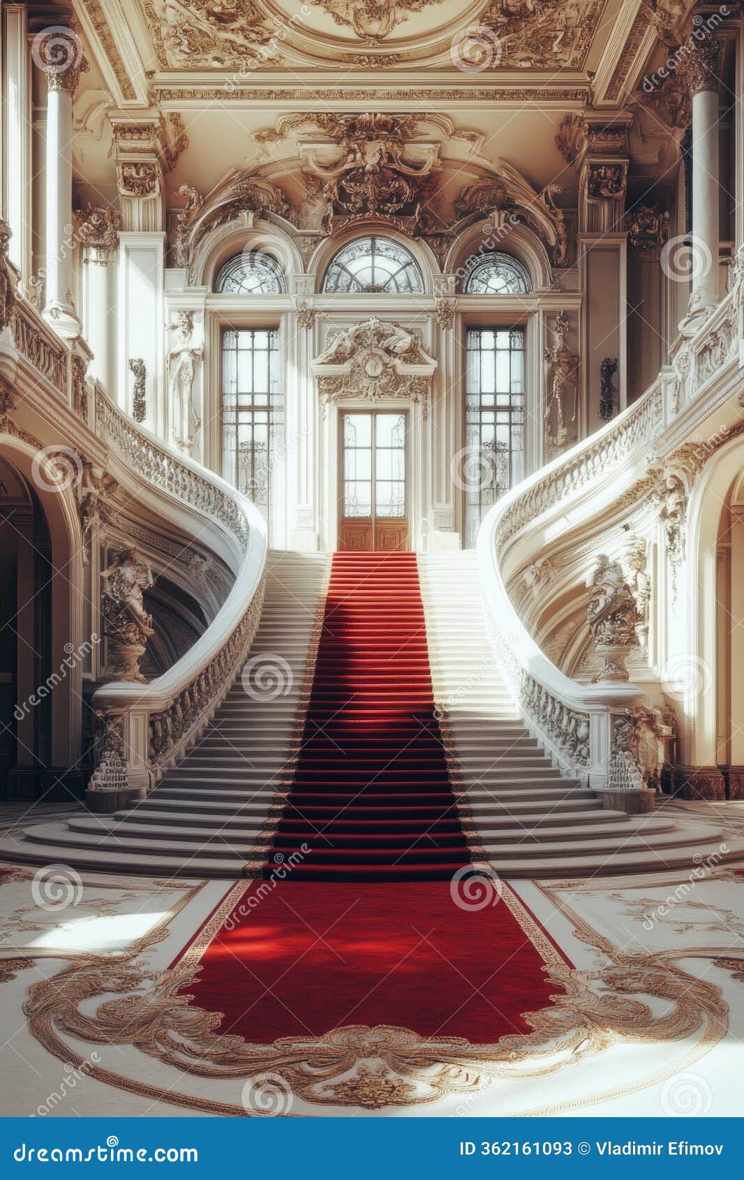 Palace Staircase stock image. Image of chandeliers, grand - 362161093