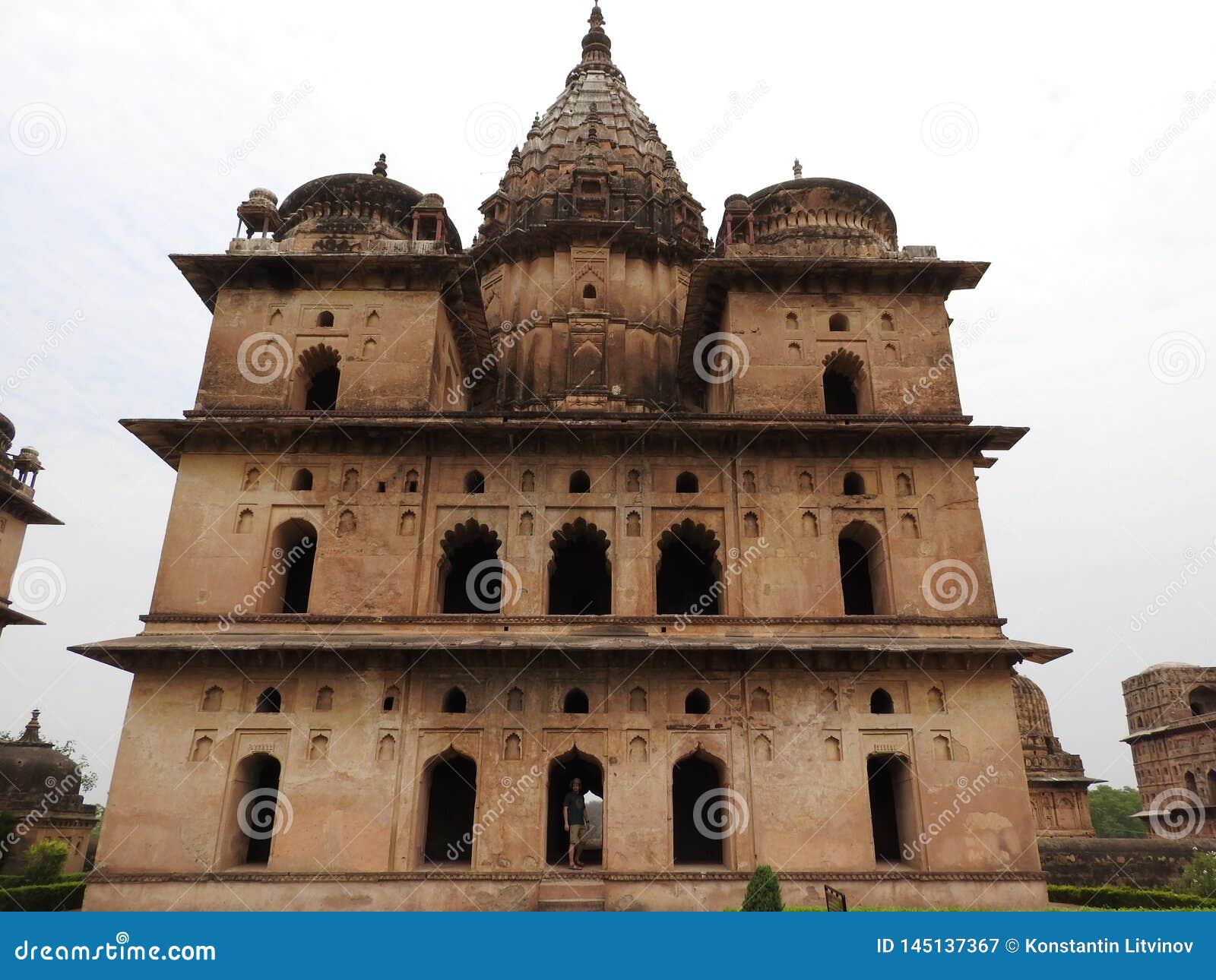 Palace Temple Complex in Orcha. Madhya Pradesh Stock Image - Image of ...