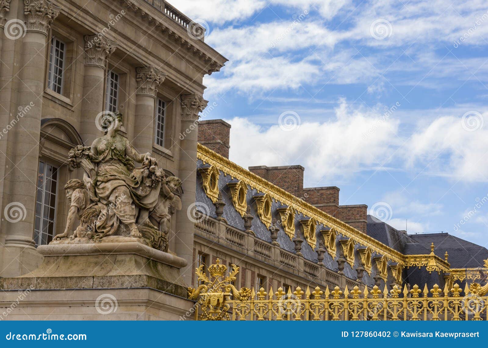 Palace of Versailles stock photo. Image of front, famous - 127860402