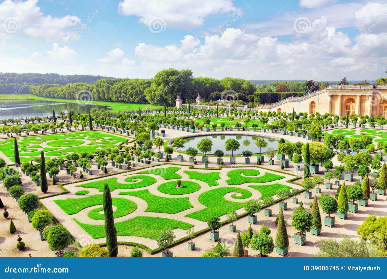 Palace Versailles, Royal Orangery. Stock Image - Image of overview ...