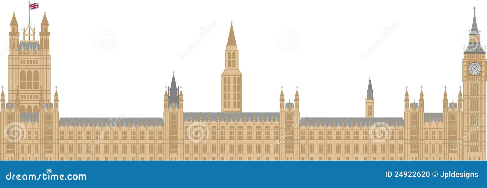 Palace Of Westminster Illustration | CartoonDealer.com #24922620