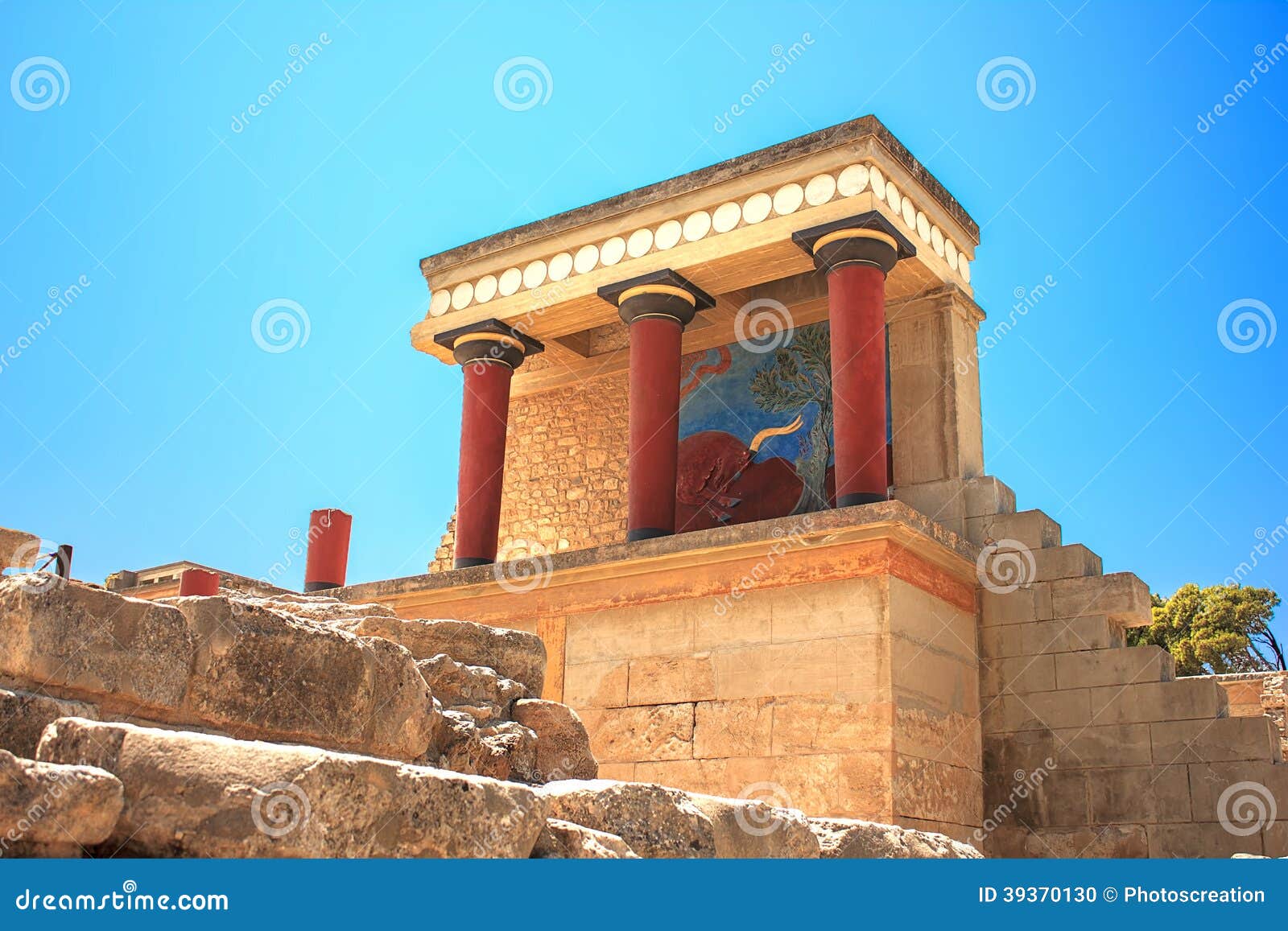 Palacio de Knossos foto de archivo. Imagen de europa - 39370130