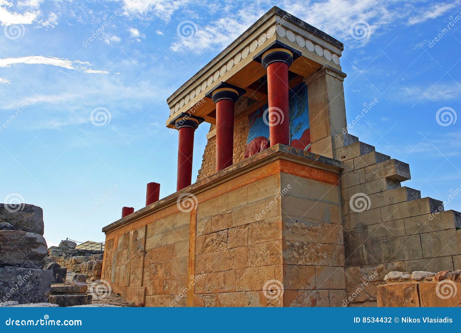 Palacio de Knossos foto de archivo. Imagen de columna - 8534432