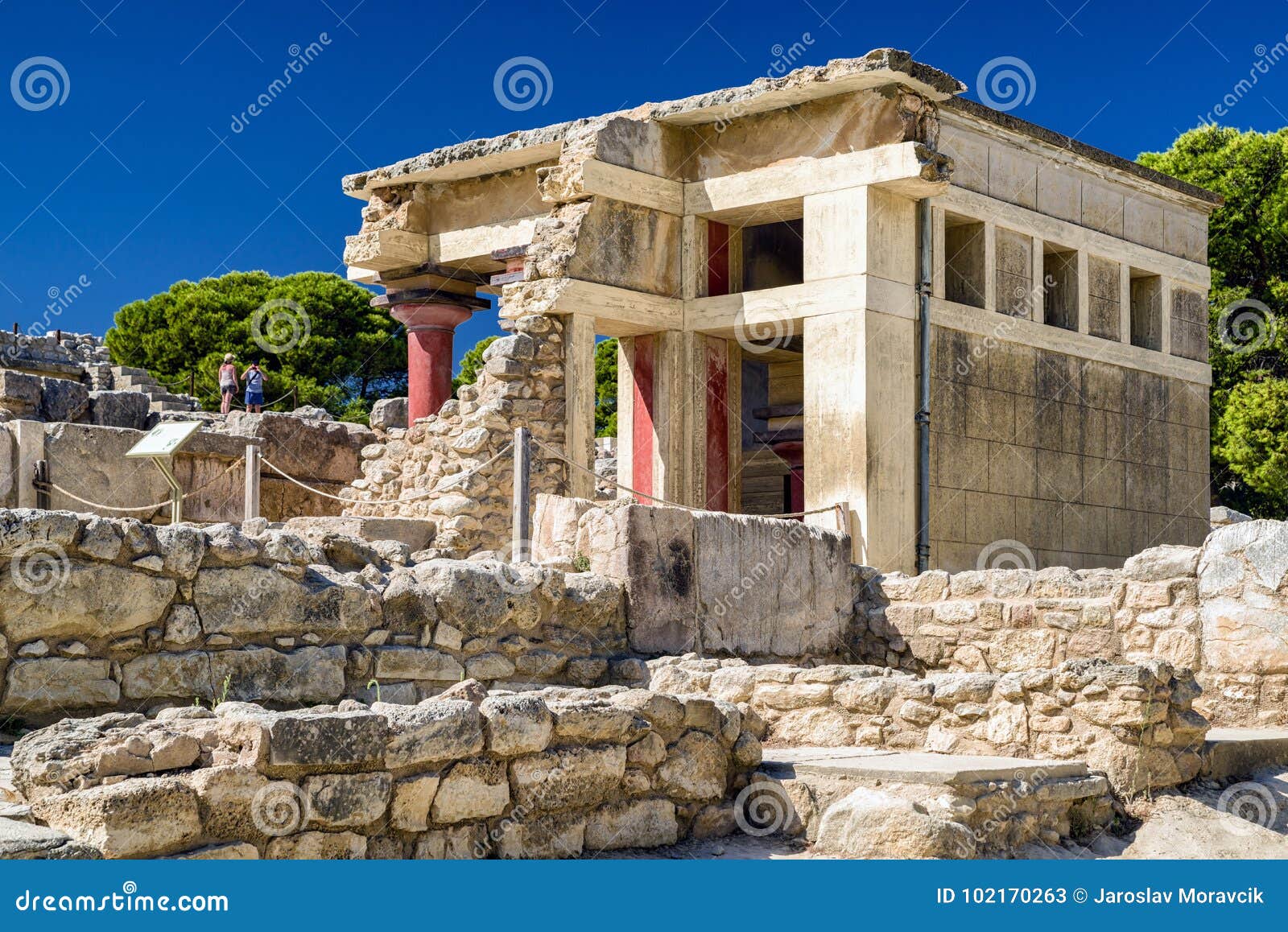 Palacio De Knossos, Creta - Grecia Imagen de archivo - Imagen de ...