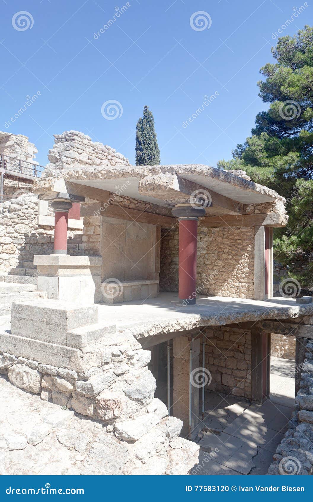 Palacio De Knossos, Creta, Grecia Foto de archivo - Imagen de cielo ...