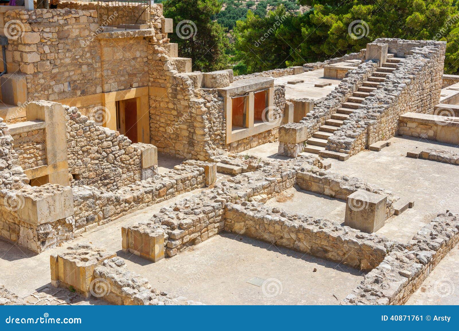 Palacio De Knossos Crete, Grecia Imagen de archivo - Imagen de knossos ...