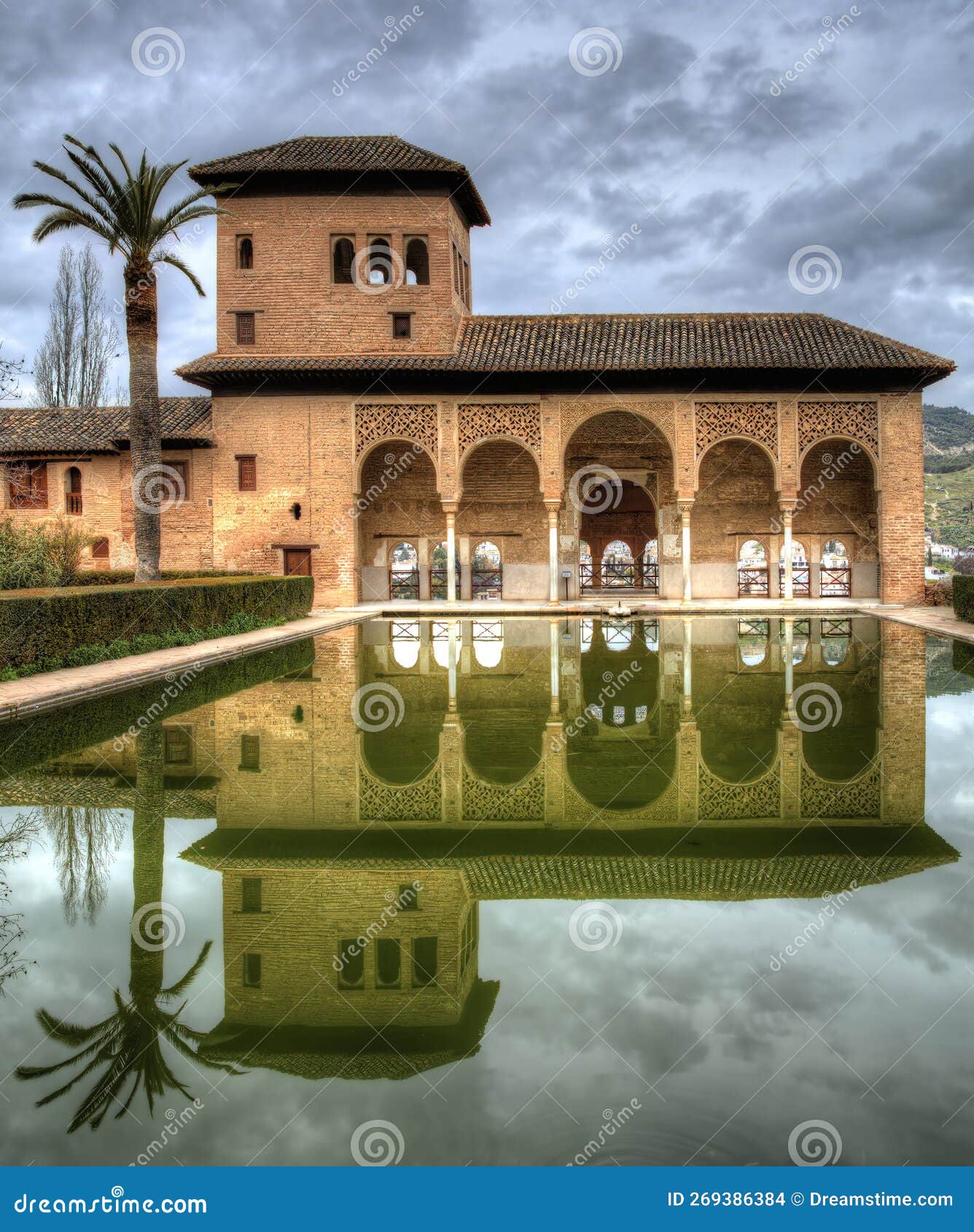Palacio Del Partal at Beautiful Al Hambra in Granada, Spain Stock Photo ...