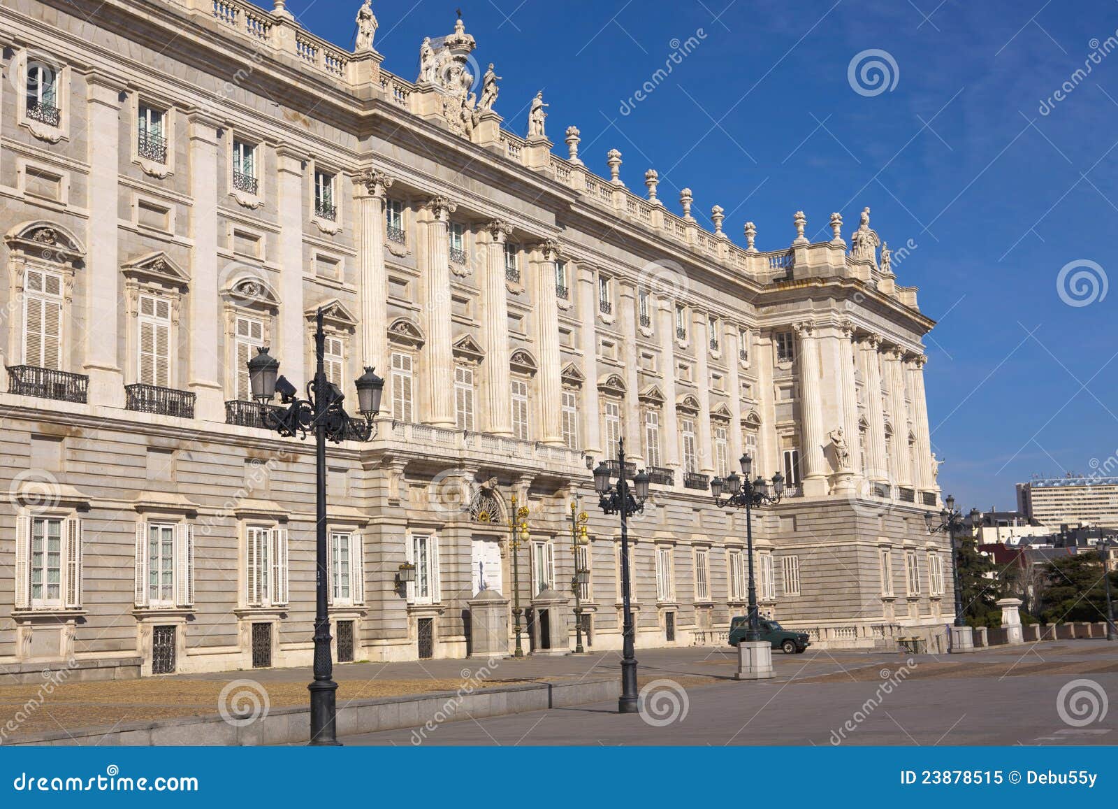 Palacio Real in Madrid, Spain Stock Image - Image of granite, statues ...
