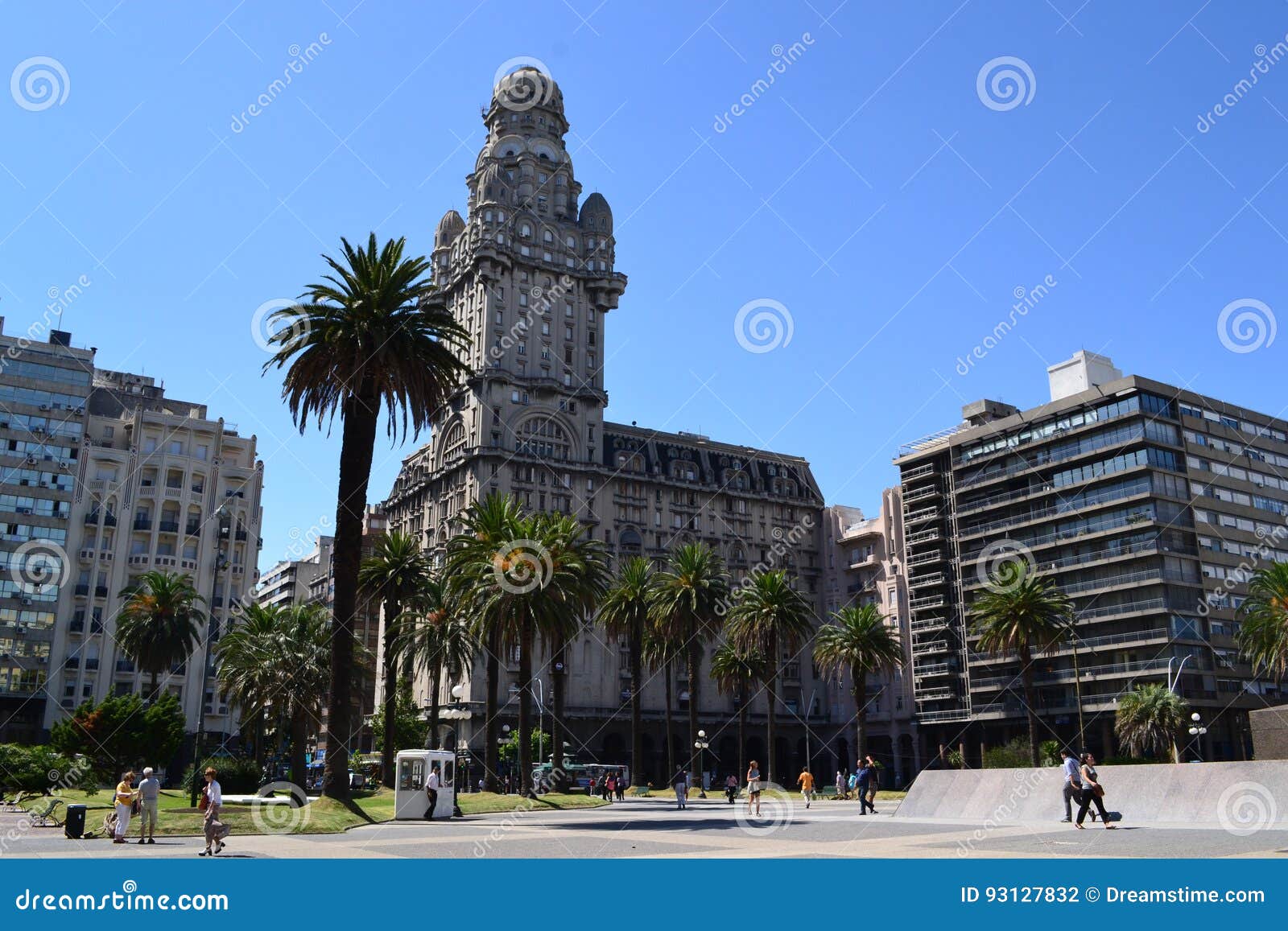 The Palacio Salvo, In The Independence Square Of Montevido, The Center ...