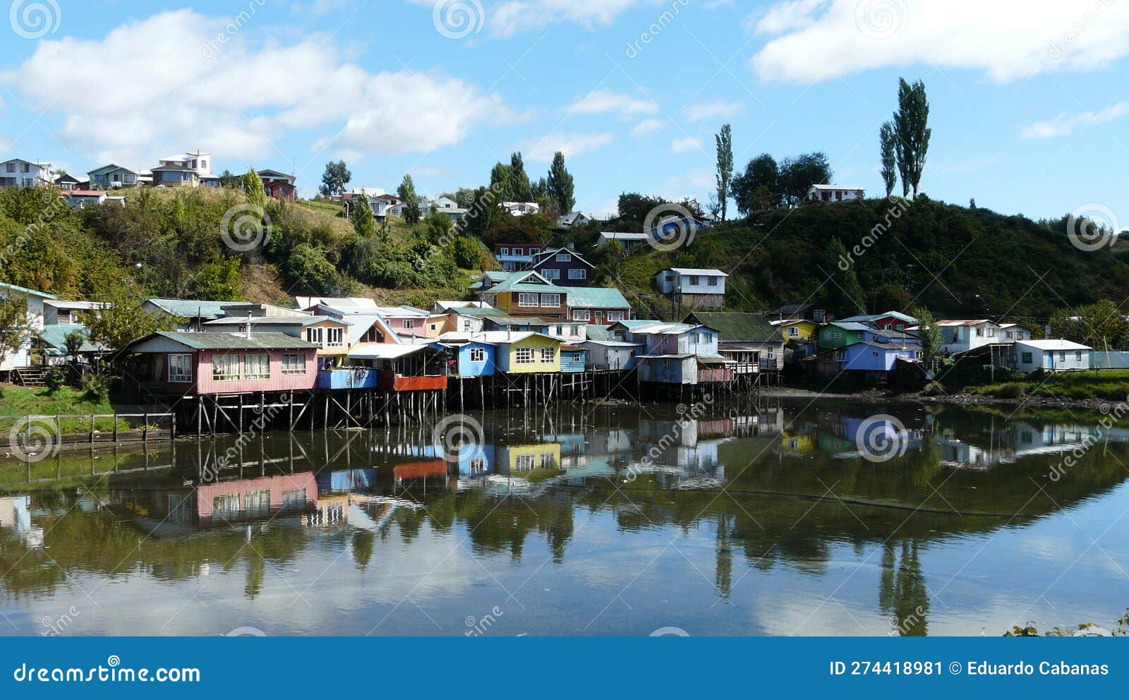 Palafitos in Castro, Isla Grande De Chiloe, Chile Stock Image - Image ...