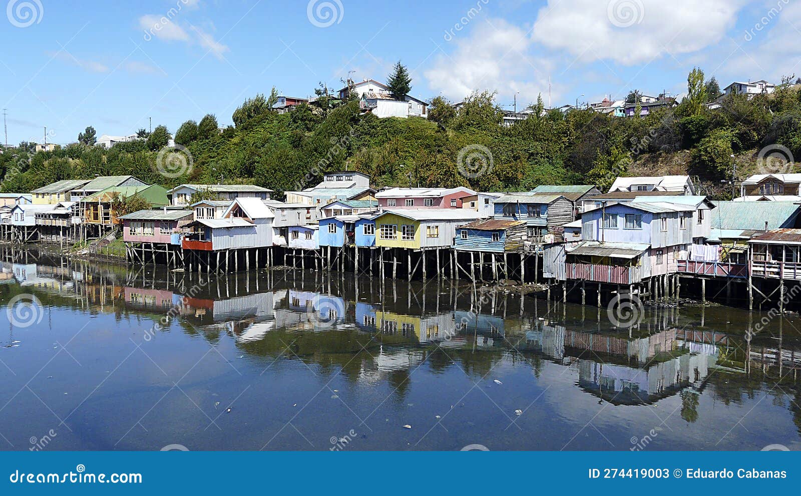Palafitos in Castro, Isla Grande De Chiloe, Chile Stock Image - Image ...