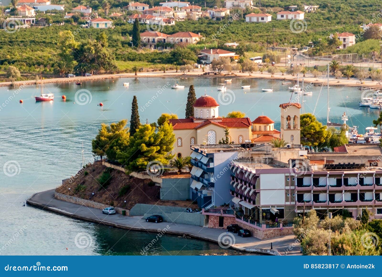 Palaia Epidaurus Village Harbor, Argolis, Greece Stock Image - Image of ...