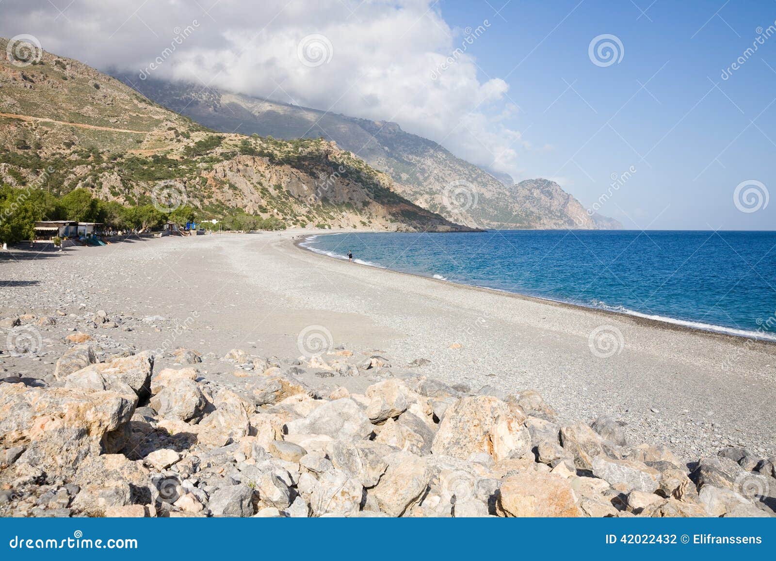 Sougia beach stock photo. Image of clouds, crete, greece - 42022432