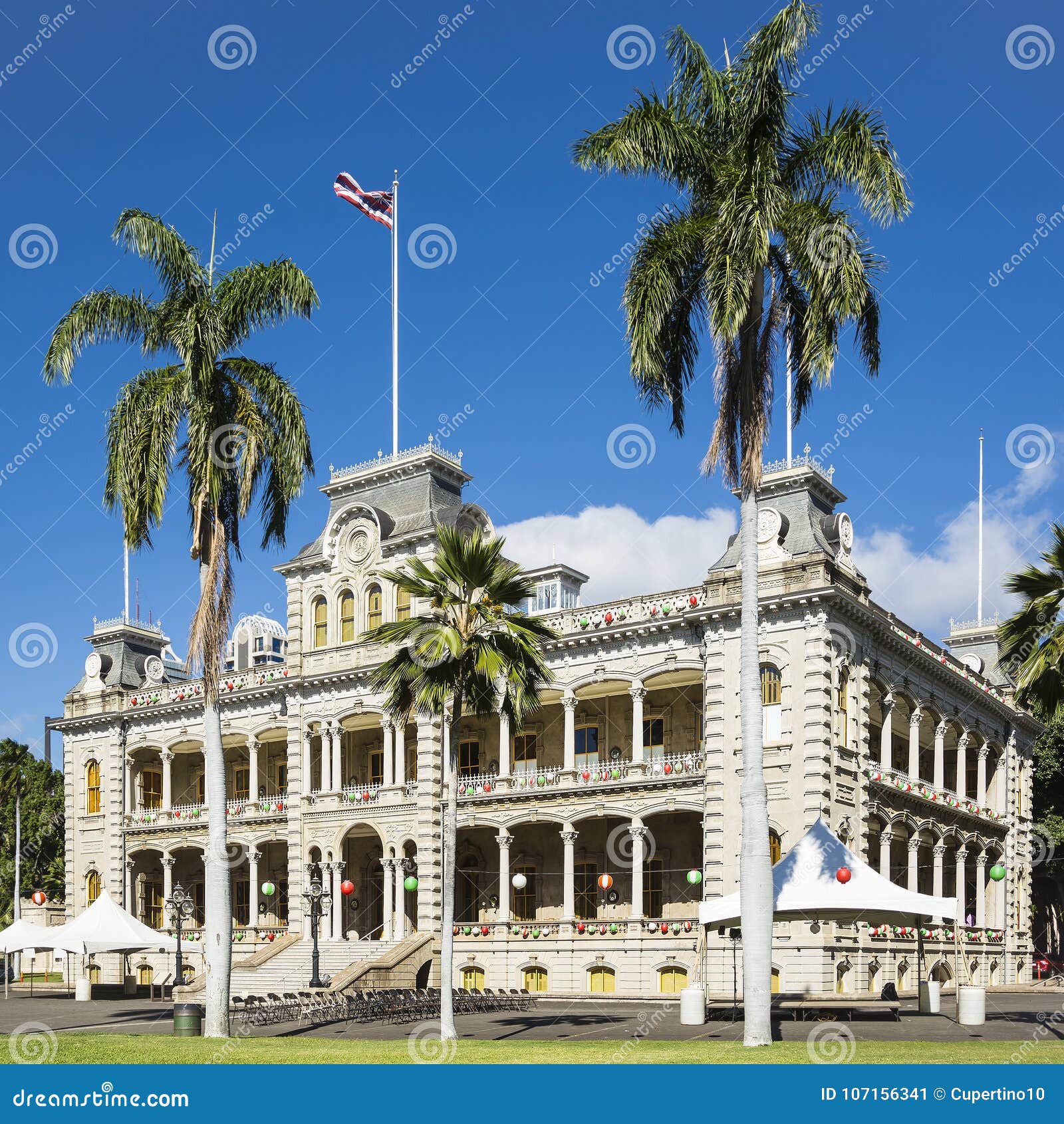Palais d'Iolani photo éditorial. Image du oahu, kamehameha - 107156341