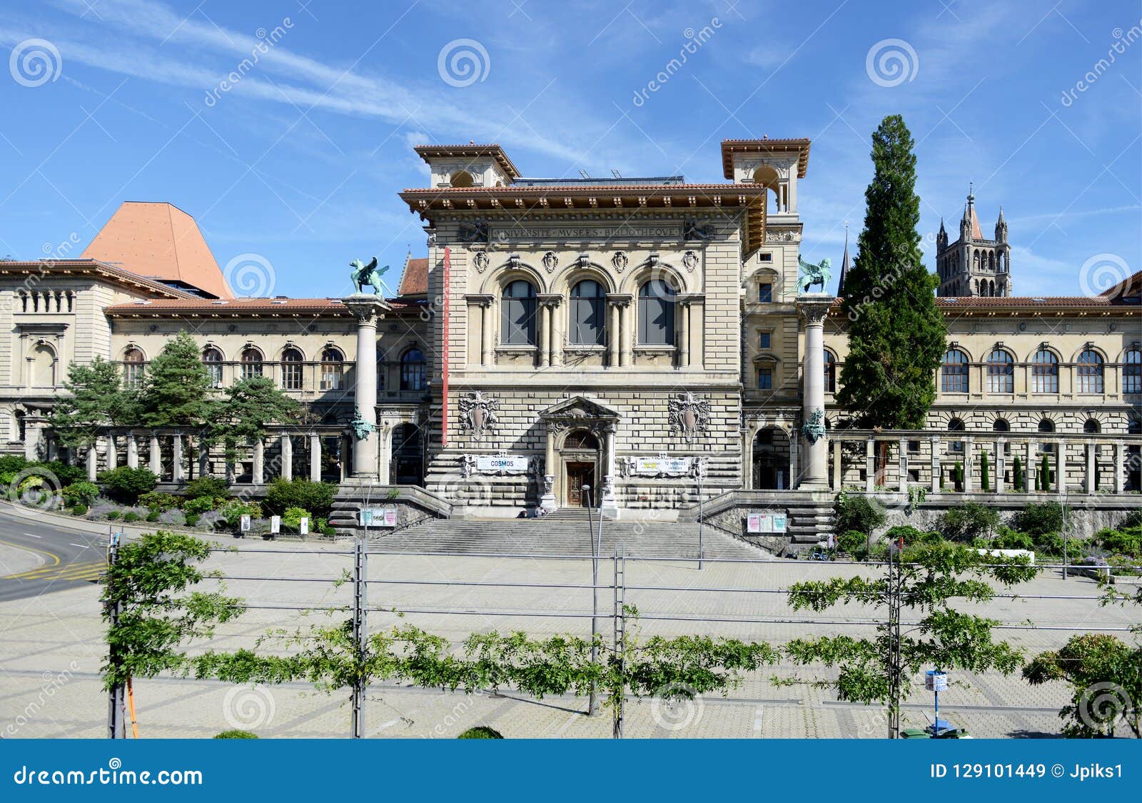 Palais de Rumine editorial stock image. Image of centre - 129101449