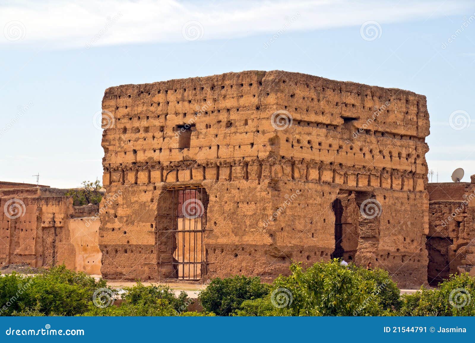 Palais El Badi (El Badi Palace) Stock Image - Image of wall, landmark ...