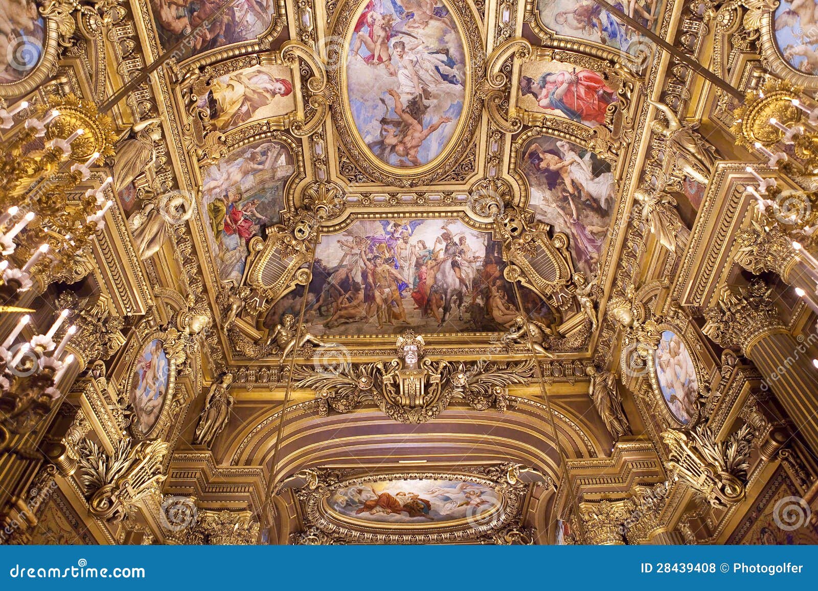 The Palais Garnier, Opera De Paris, Architectural Details Stock Photo ...