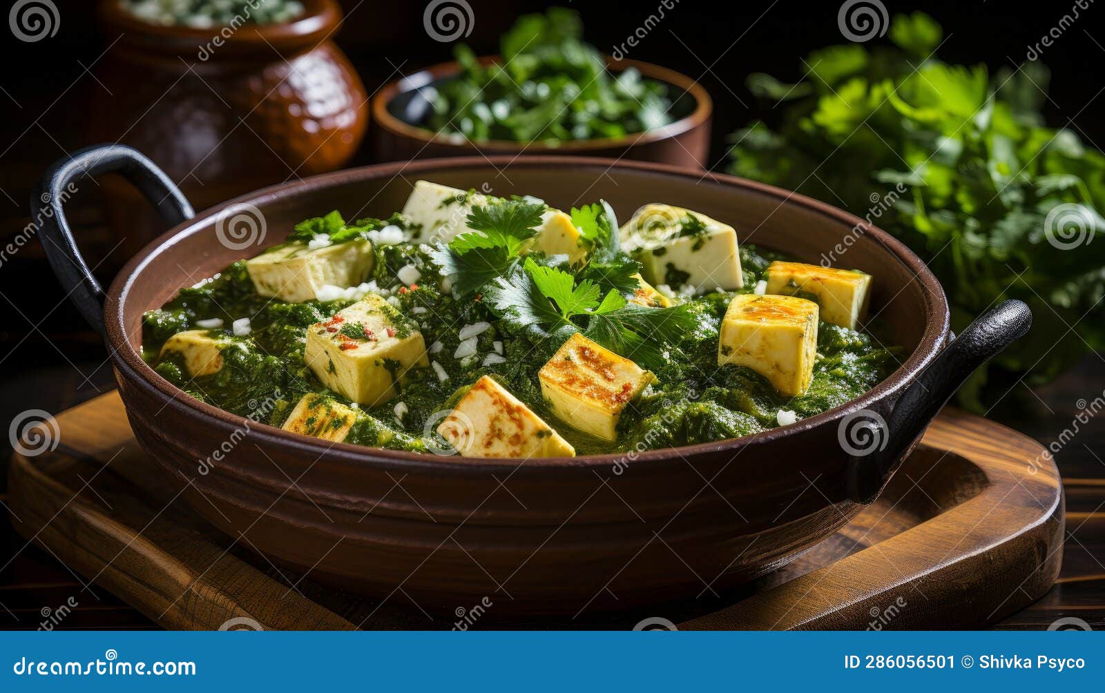 Palak Paneer Dish Generative AI Stock Illustration - Illustration of ...