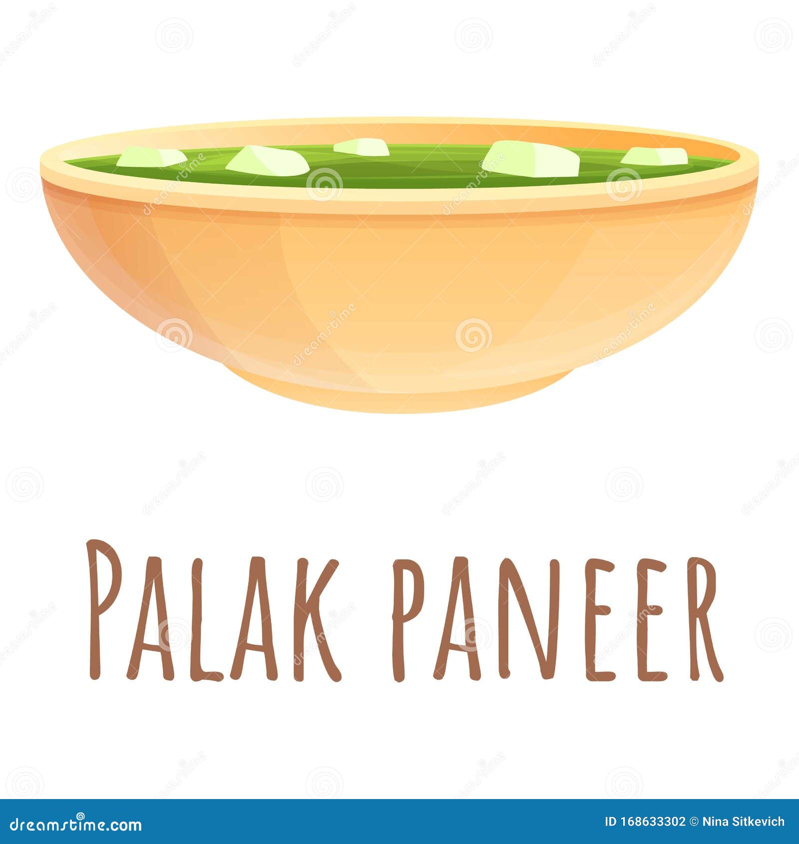 Palak Paneer Icon Cartoon Style Stock Vector Illustration Of Cartoon Basmati 168633302