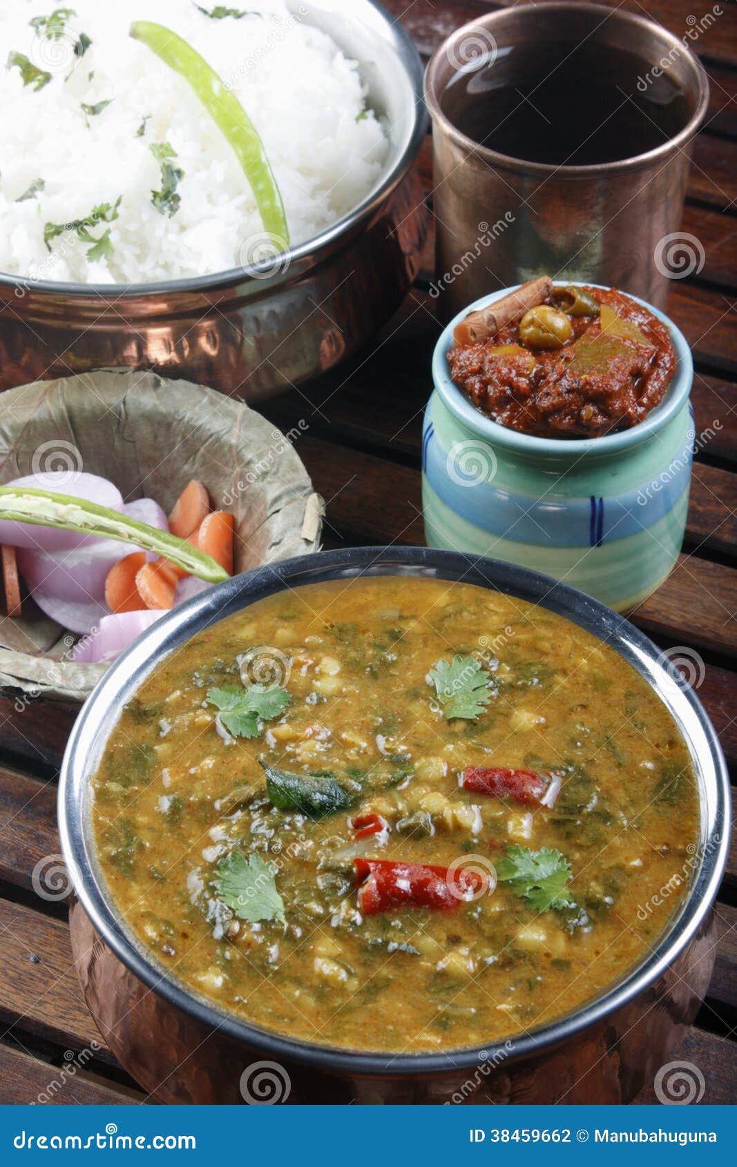 Palak Tuvar Dal is a Spicy Spinach and Lentil Preparation Stock Photo ...