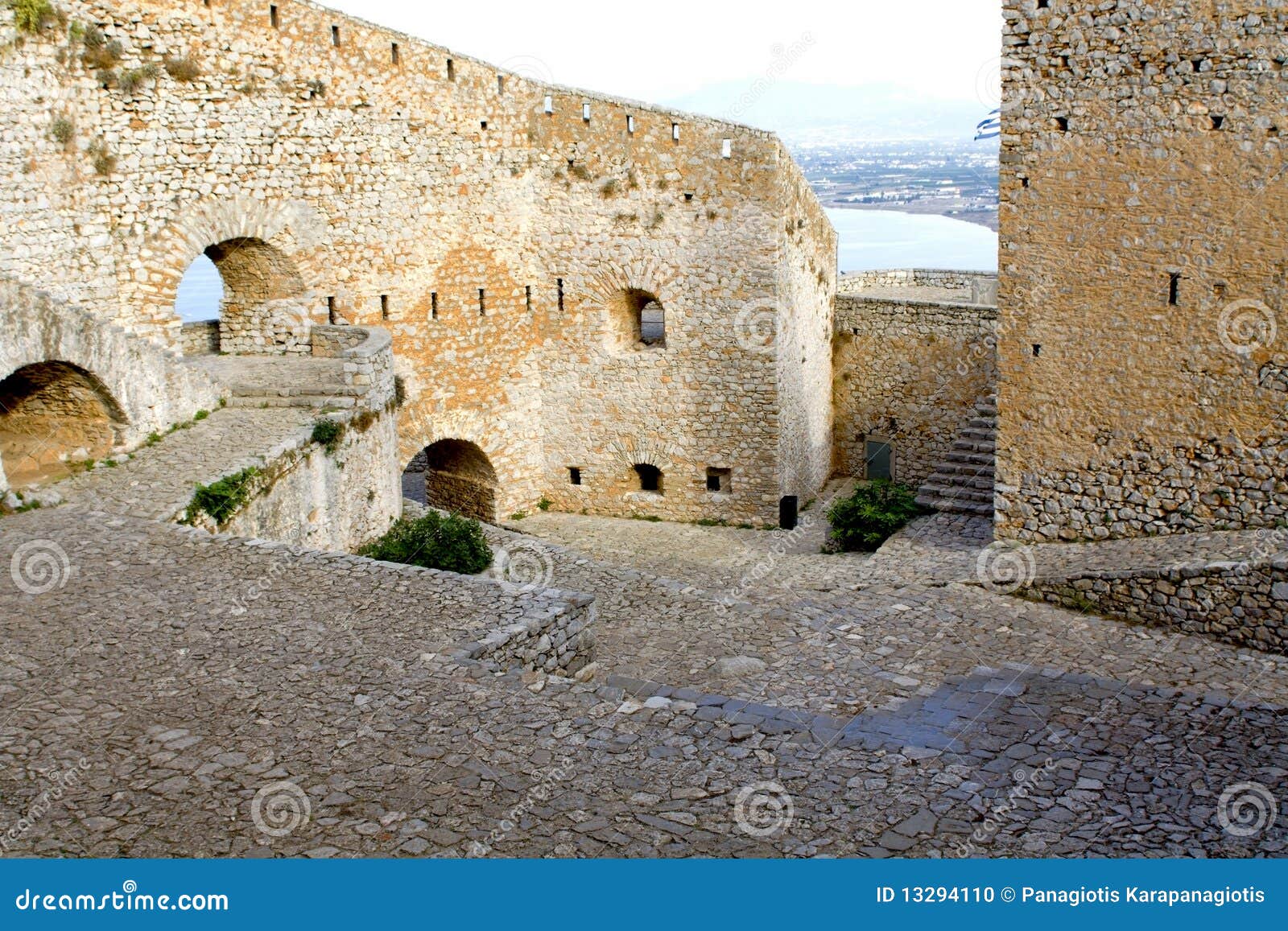 Palamidi Castle at Nafplio City, Greece Stock Photo - Image of ...