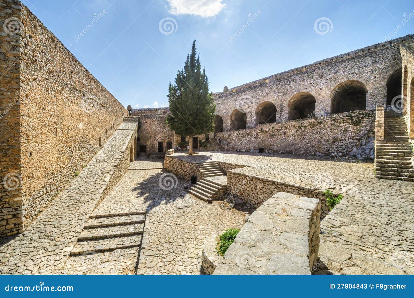 Palamidi Castle in Nafplio, Greece Stock Image - Image of holiday ...