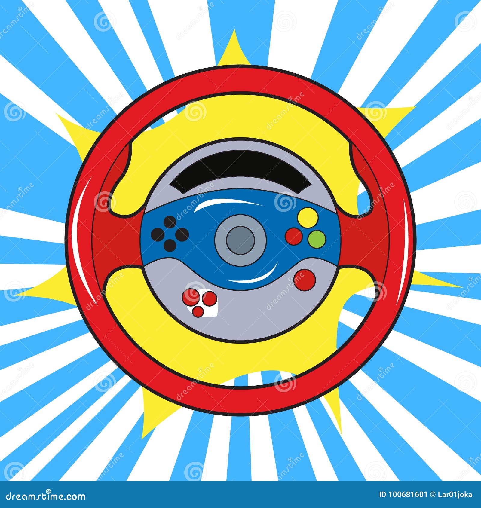 Palanca De Mando De La Rueda Ilustración del Vector - Ilustración de ...