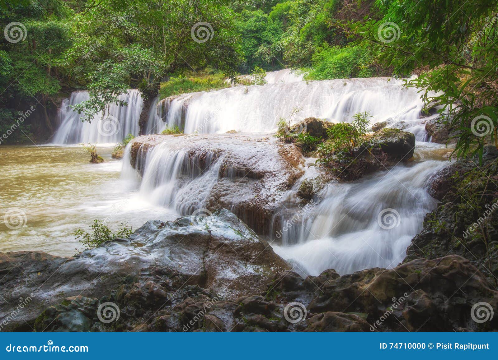 Palatha Waterfall Umphang Tak ,Thailand. Stock Photo - Image of travel ...