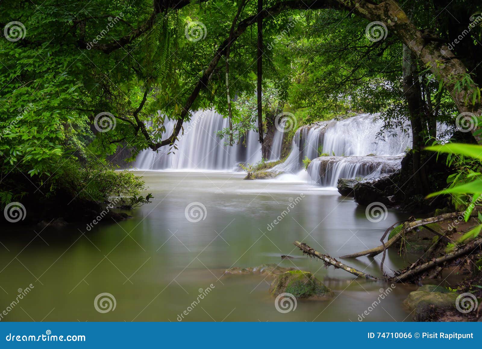 Palatha Waterfall Umphang Tak ,Thailand. Stock Photo - Image of ...