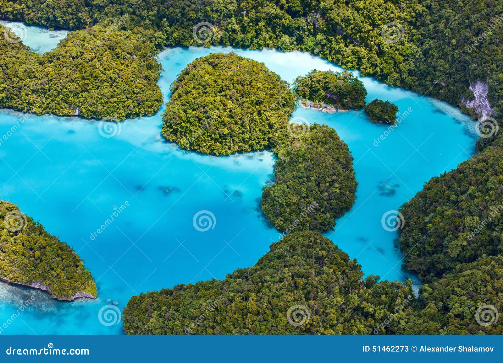 Palau islands from above stock image. Image of landscape - 51462273
