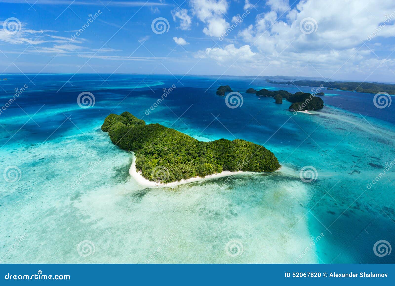 Palau islands from above stock photo. Image of nature - 52067820