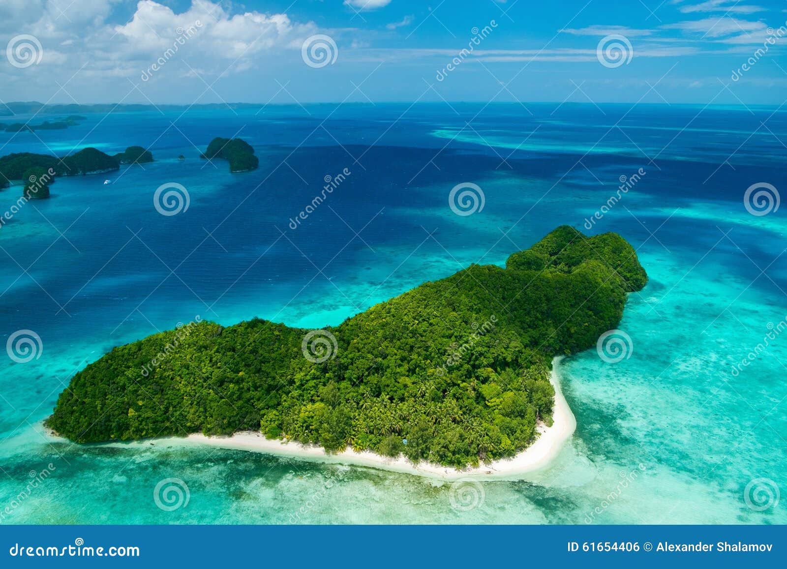 Palau islands from above stock photo. Image of vacation - 61654406