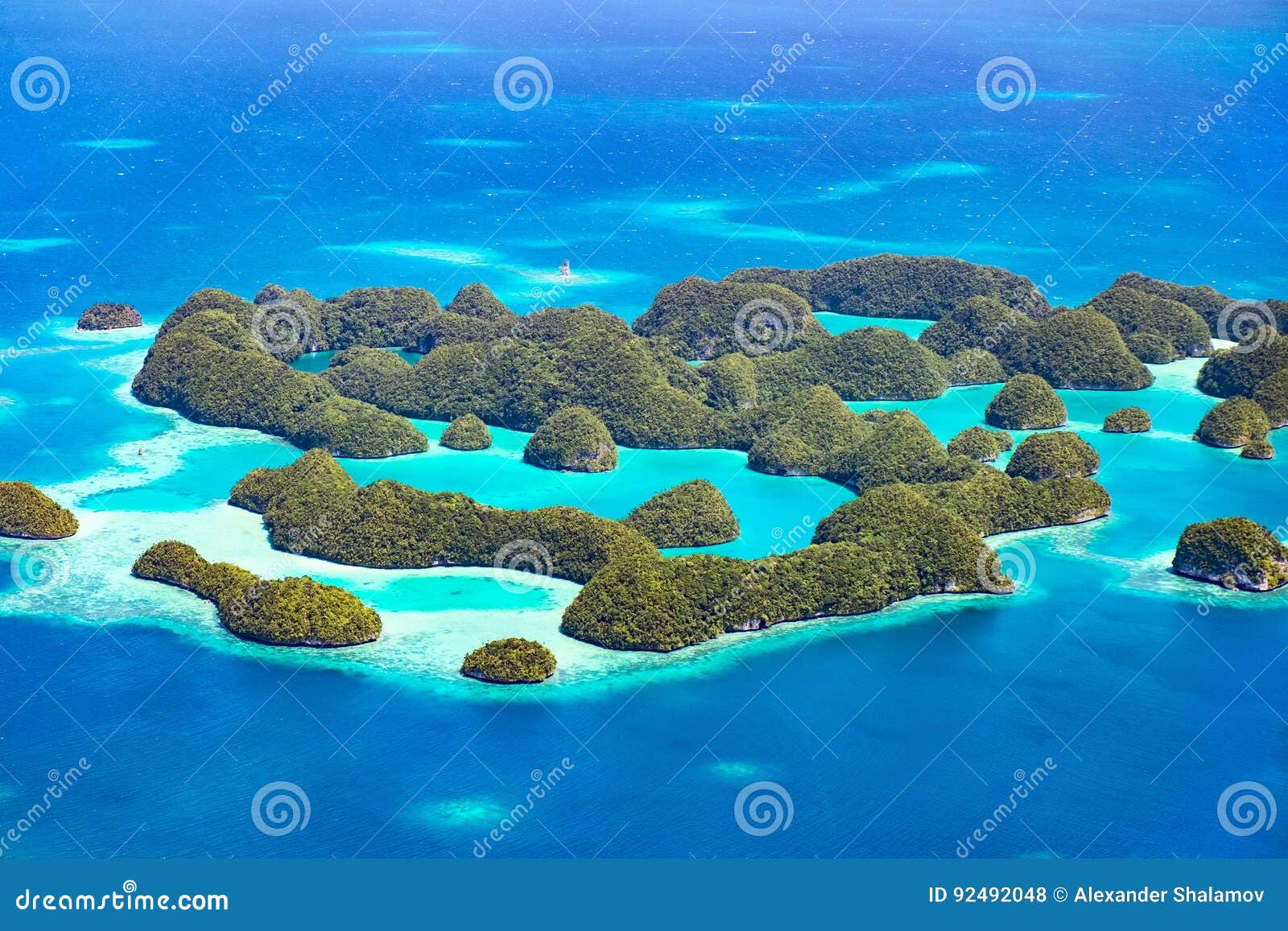 Palau islands from above stock photo. Image of micronesia - 92492048