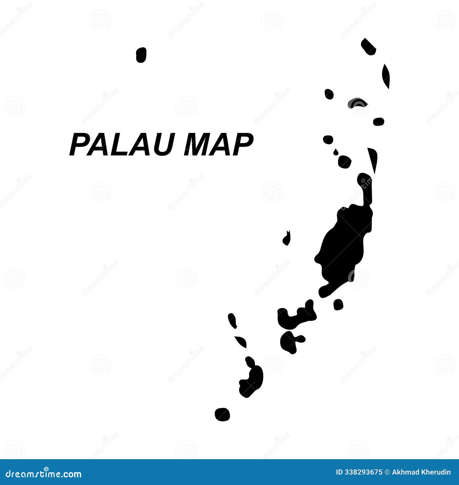 Palau region map stock illustration. Illustration of flat - 338293675