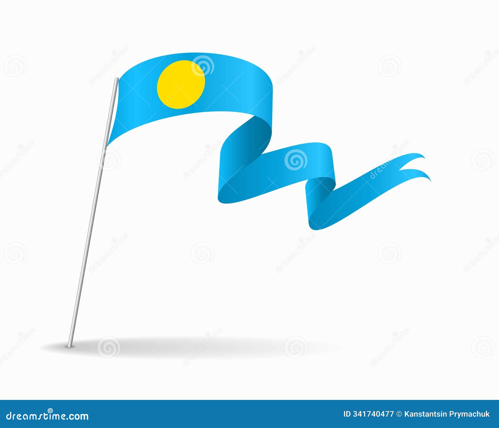 Palauan Flag Wavy Background Layout. Vector Illustration. Stock ...