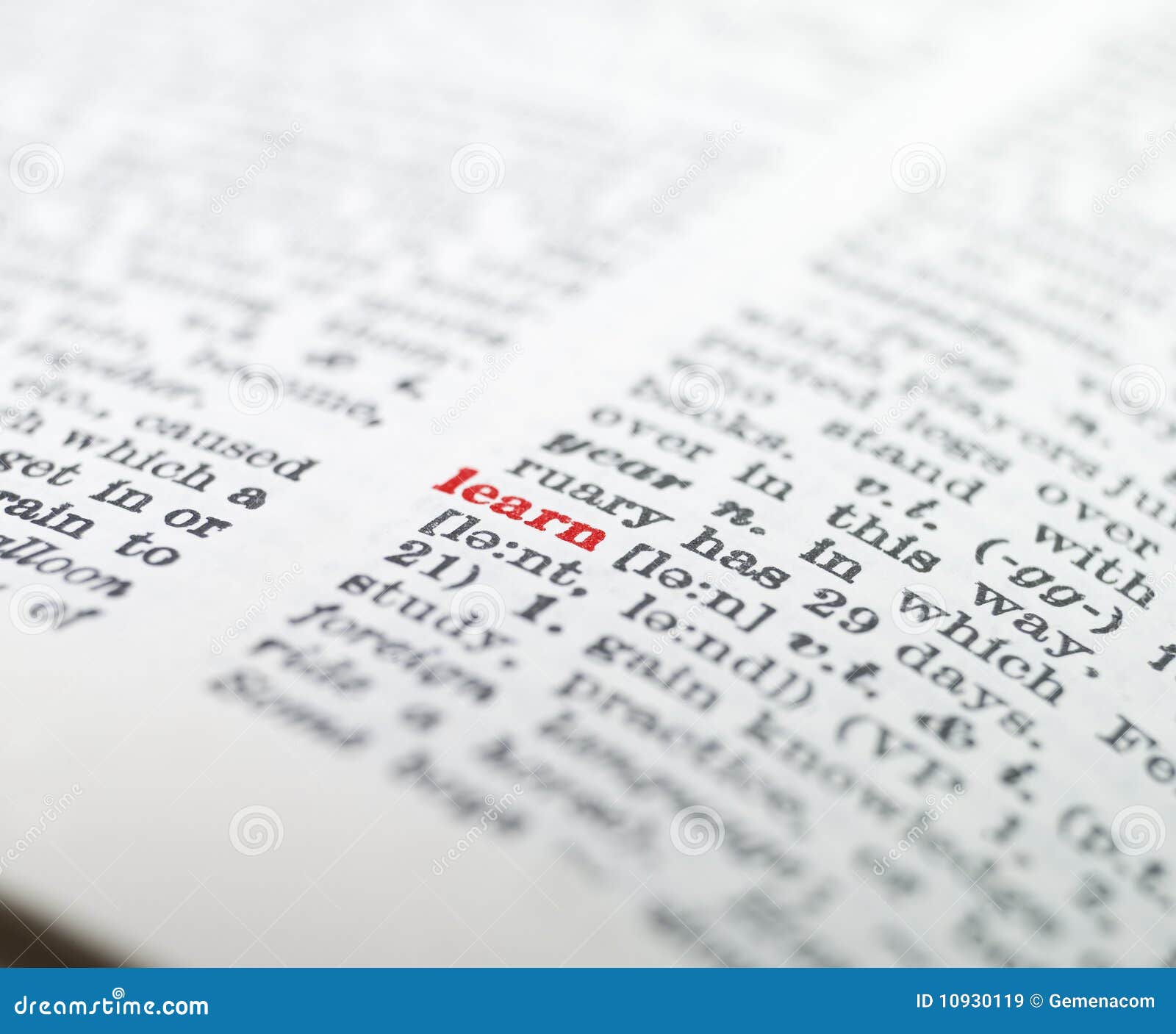 A Palavra ?aprende? Destacado Imagem de Stock - Imagem de papel, livro ...