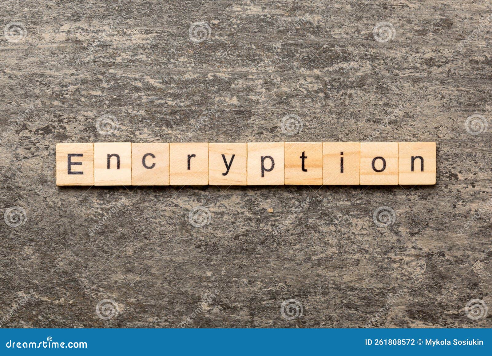 Palavra Criptografada Escrita Em Bloco De Madeira. Texto De ...