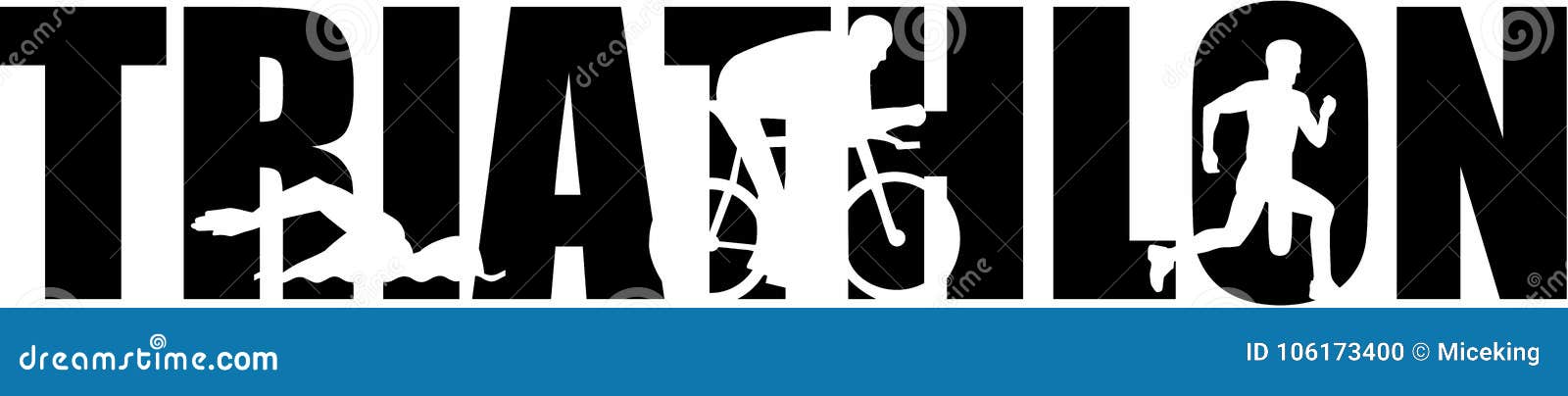 Palavra Do Triathlon Com Entalhes Ilustração do Vetor - Ilustração de ...