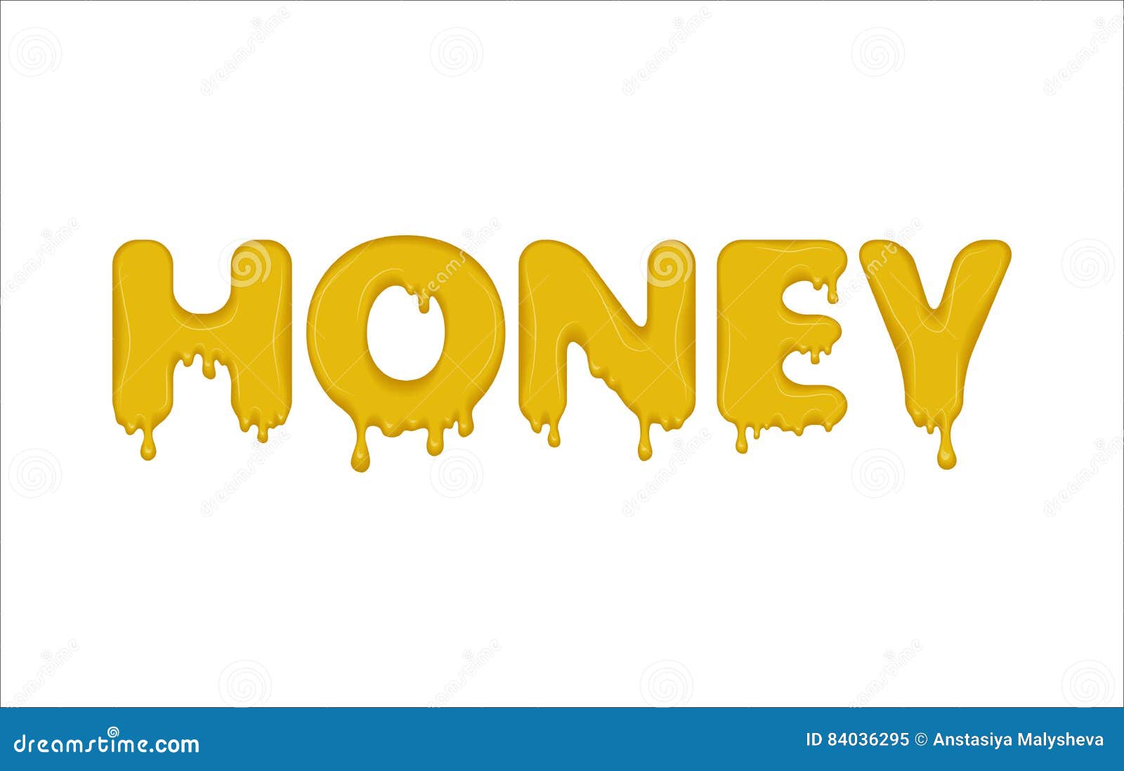 Palavra feita do mel ilustração do vetor. Ilustração de texto - 84036295
