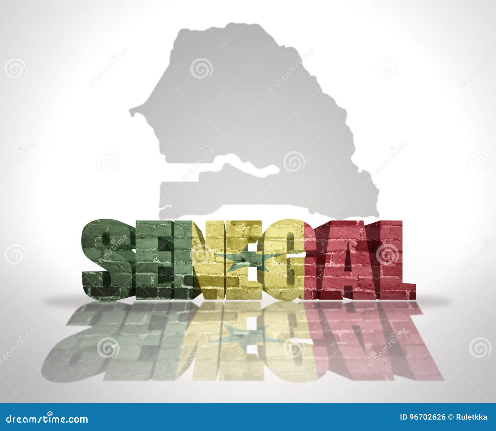 Palavra Senegal Em Um Fundo Do Mapa Ilustração Stock - Ilustração de ...