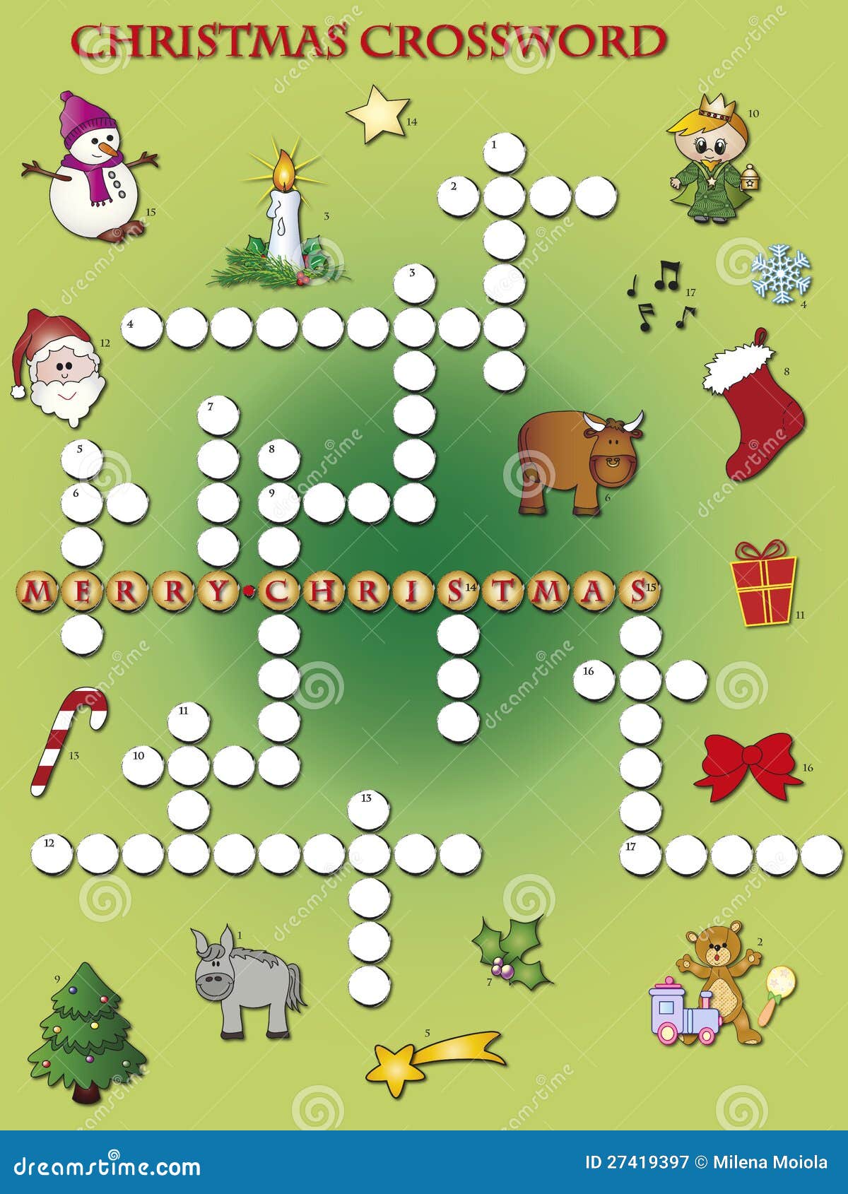 Palavras cruzadas do Natal ilustração stock. Ilustração de curva - 27419397